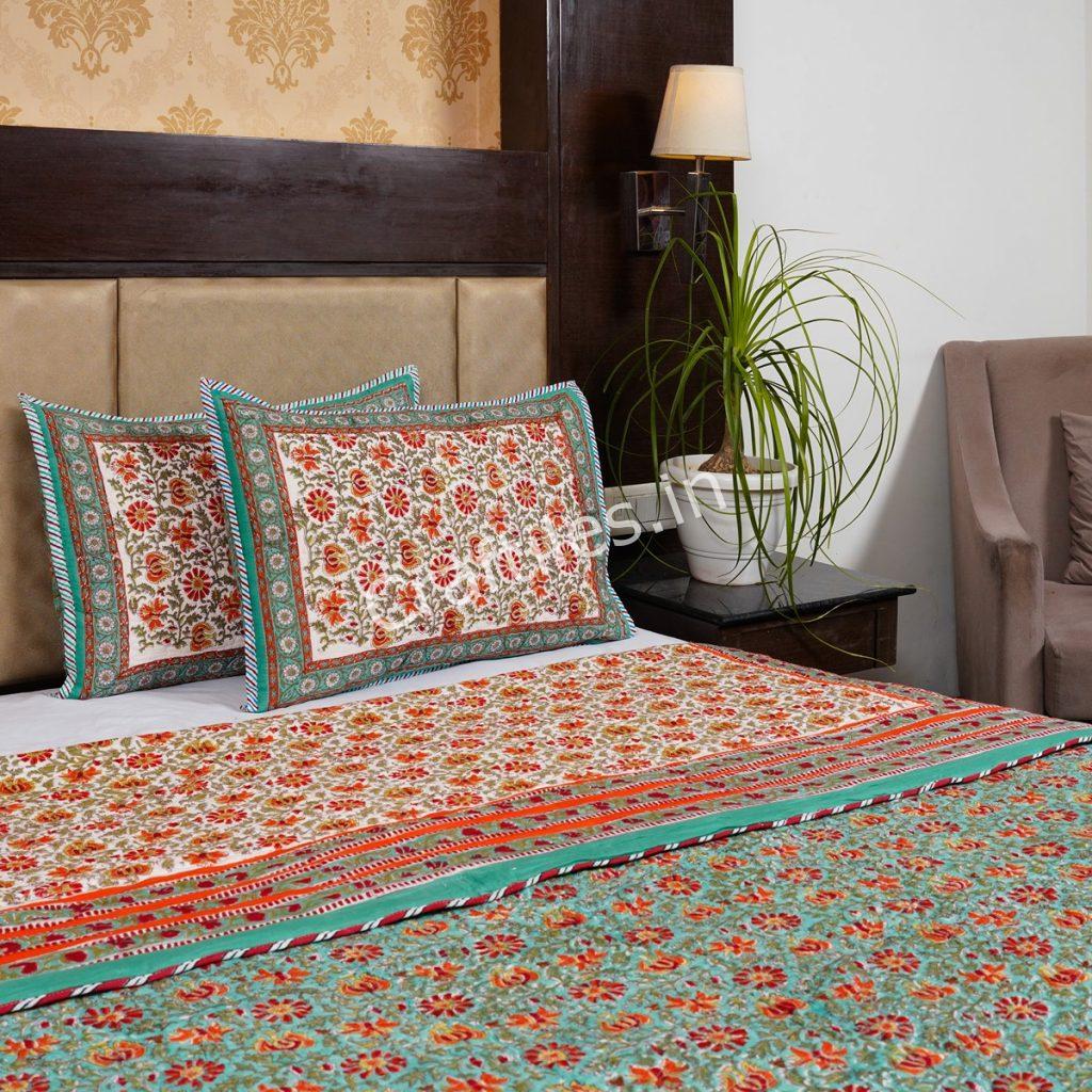 Hand Block Printing Jaipuri Razai | Single & Double Quilts Jaipuri Razai