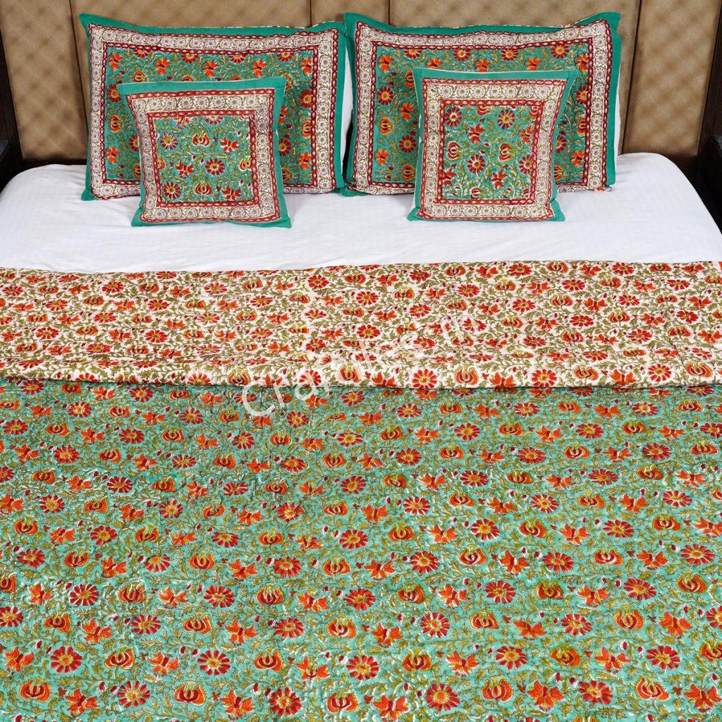 Hand Block Printing Jaipuri Razai | Single & Double Quilts Jaipuri Razai
